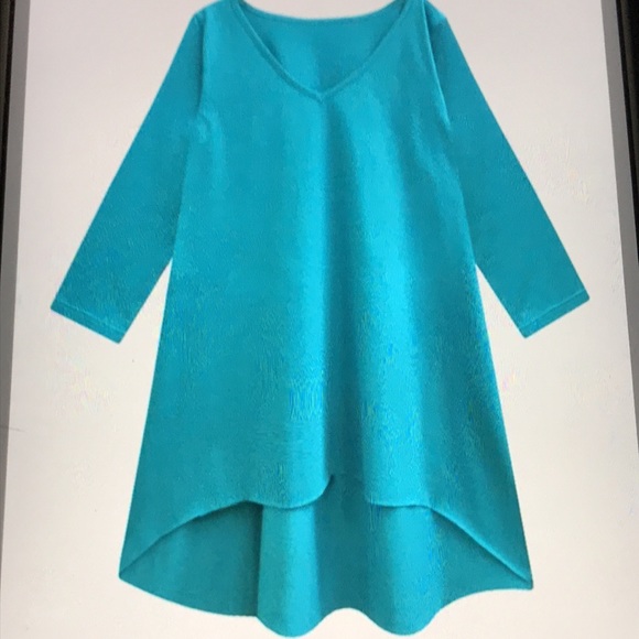 A.T.U.N. | Tops | Teal Sz Large Hilow Tunic By Atun | Poshmark